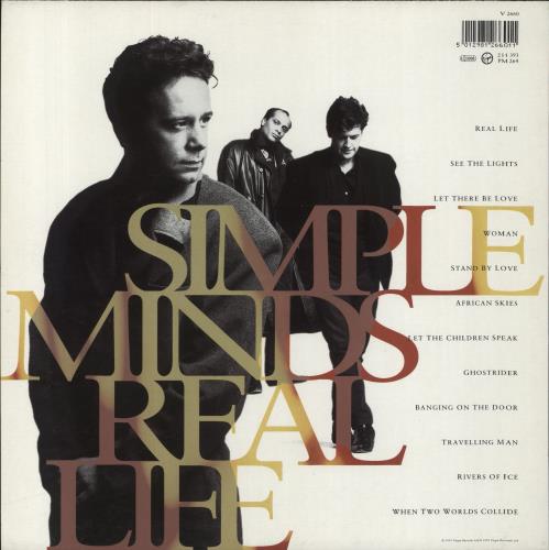 Simple Minds Real Life - EX UK vinyl LP album (LP record) (766541)