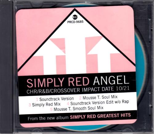 Simply Red Angel US Promo CD single (CD5 / 5") (78975)