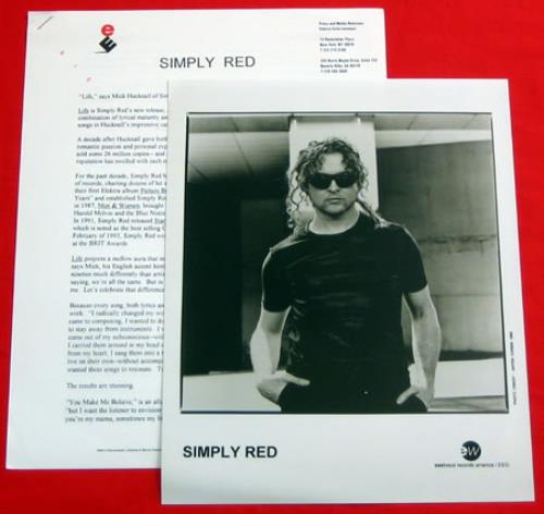 Simply Red Life US Promo media press pack (195550) PRESS PACK