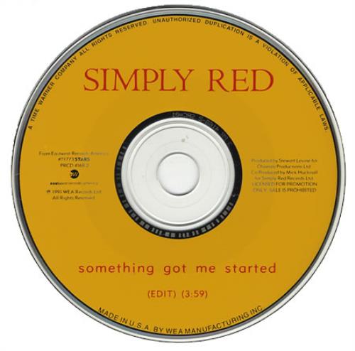 Simply Red Something Got Me Started US Promo CD single (CD5 / 5") (22705)