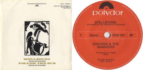 Siouxsie & The Banshees Spellbound New Zealand 7" vinyl single (7 inch ...