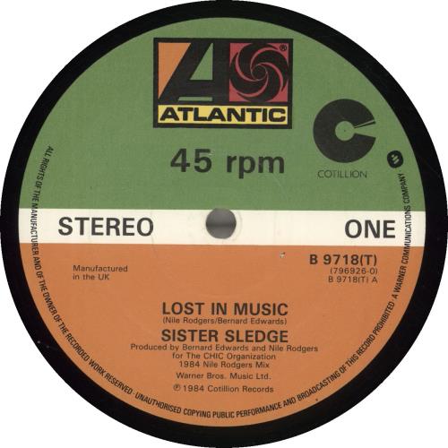 Sister Sledge Lost In Music UK 12" vinyl single (12 inch record / Maxi ...