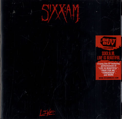 Sixx:AM Live Is Beautiful EP US CD single (CD5 / 5") (479204)