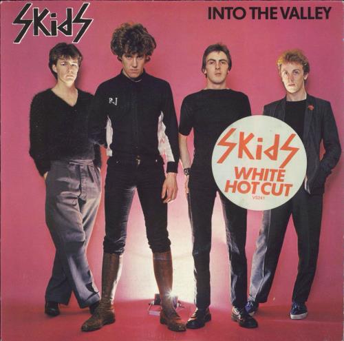 Skids Into The Valley - White - Stickered P/S UK 7" vinyl single (7 ...