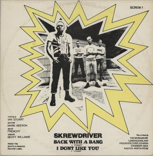 Skrewdriver Back With A Bang! UK 12" vinyl single (12 inch record ...