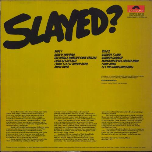 Slade Slayed? - 1st UK vinyl LP album (LP record) (590558)