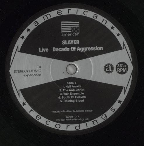 Slayer Decade Of Aggression - Live - 180g US 2-LP vinyl record set ...