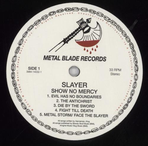 Slayer Show No Mercy - Open Shrink - Complete + Hype-Sticker UK vinyl ...