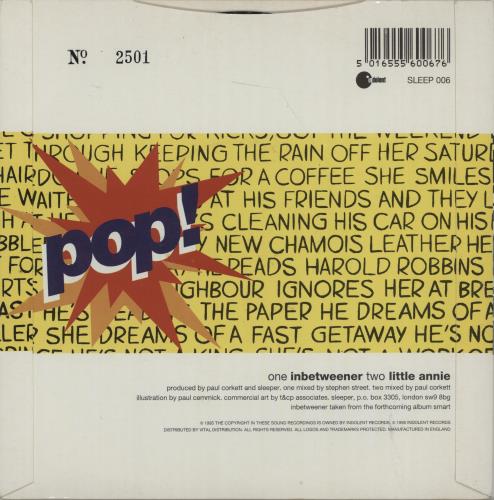 Sleeper Inbetweener - Numbered UK 7" vinyl single (7 inch record / 45 ...