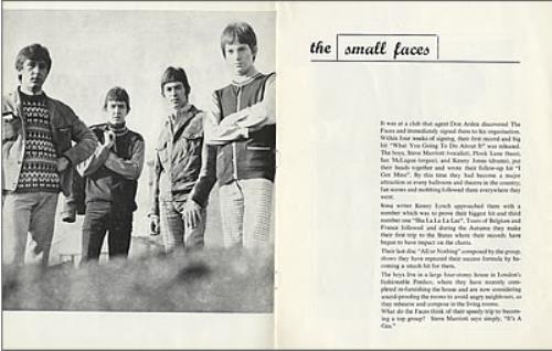 Small Faces 1966 UK Tour UK tour programme (372818) TOUR PROGRAMME