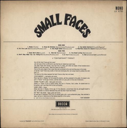Small Faces Small Faces - 1st - EX UK vinyl LP album (LP record) (210497)