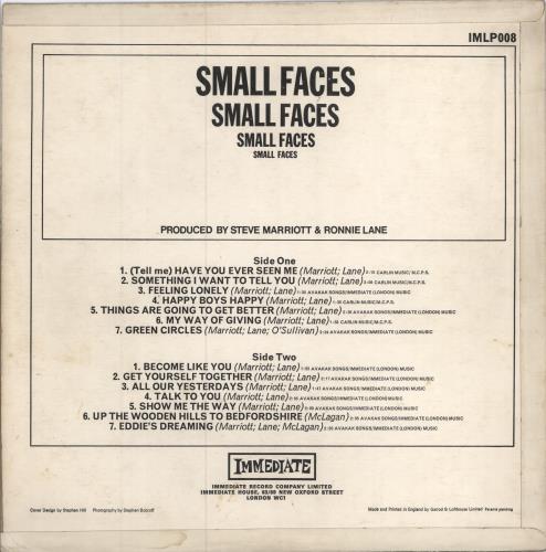 Small Faces Small Faces - 1st - VG UK vinyl LP album (LP record) (783704)