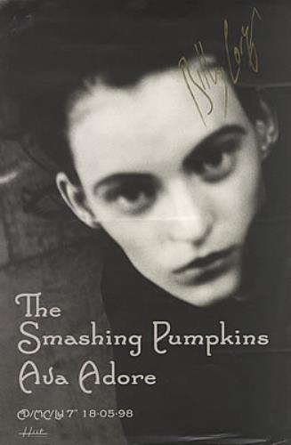 Smashing Pumpkins Ava Adore - Autographed! UK Promo poster (383264)
