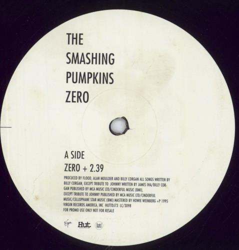 Smashing Pumpkins Zero UK Promo 12" vinyl single (12 inch record / Maxi ...