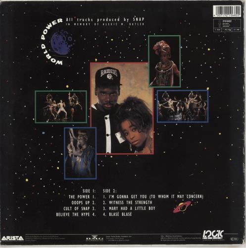 Snap! World Power UK vinyl LP album (LP record) (721784)