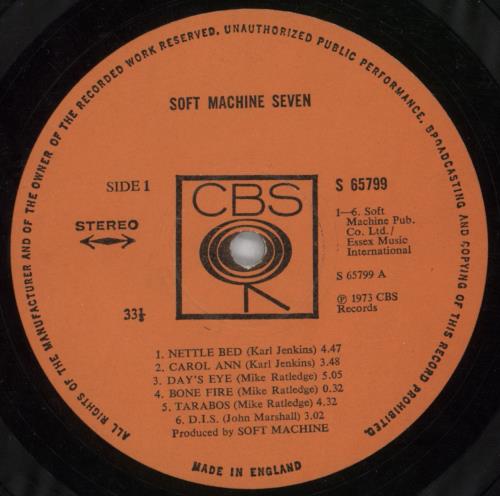 Soft Machine Seven - 1st - EX UK vinyl LP album (LP record) (817934)