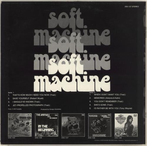 Soft Machine Soft Machine German vinyl LP album (LP record) (707638)
