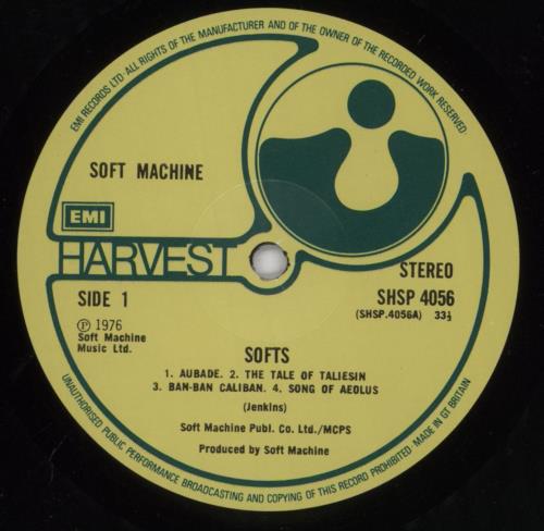 Soft Machine Softs UK vinyl LP album (LP record) (835538)