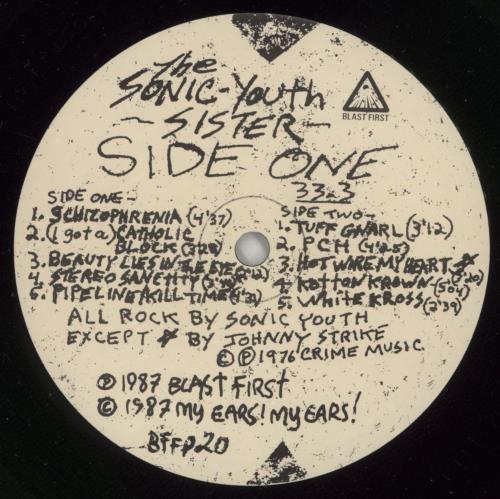 Sonic Youth Sister - 1st - Uncensored Sleeve UK vinyl LP album (LP record) (188066)