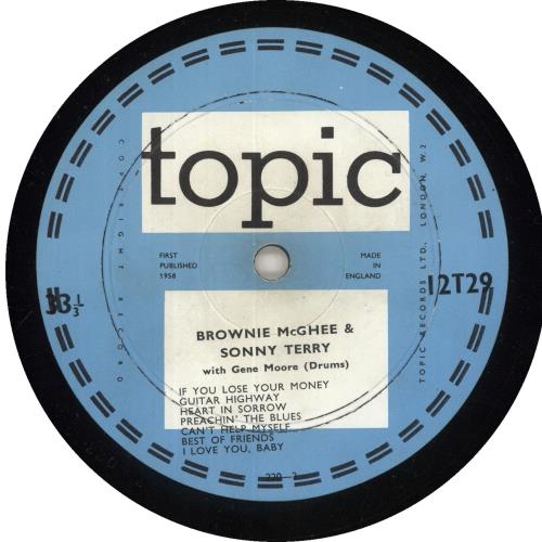 Sonny Terry & Brownie McGhee Brownie McGhee And Sonny Terry with Gene Moore UK vinyl LP album ...