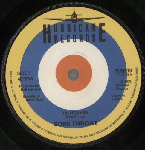 Sore Throat (Power Pop) 7th Heaven - Factory Sample Sticker UK Promo 7 ...