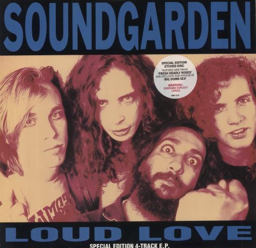 Soundgarden Loud Love - Hype Sticker UK 12" vinyl single (12 inch ...