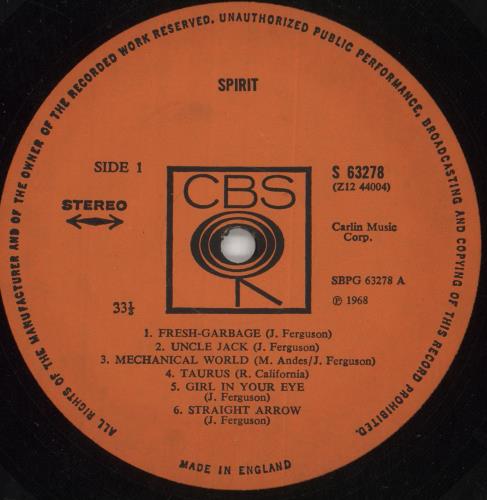 Spirit Spirit - 1st UK vinyl LP album (LP record) (358121)