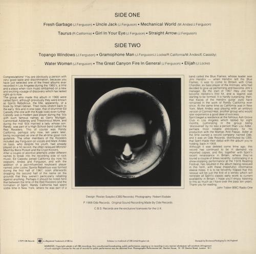 Spirit The Best Of Spirit UK vinyl LP album (LP record) (779948)