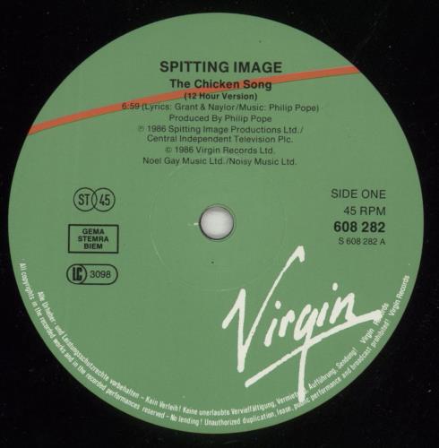 Spitting Image The Chicken Song UK 12" vinyl single (12 inch record ...