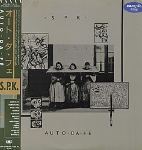 SPK Auto-Da-Fé Japanese Promo vinyl LP album (LP record) (275597)