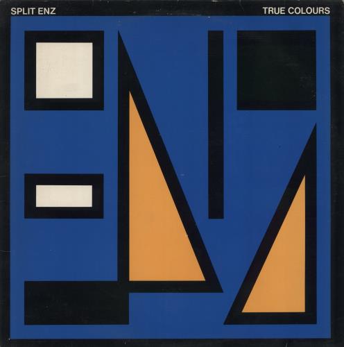 Split Enz True Colours - Blue P/S UK vinyl LP album (LP record) (773838)