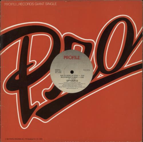 Spyder-D Rap Is Here To Stay US 12" vinyl single (12 inch record / Maxi ...