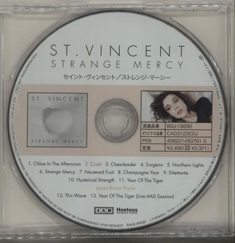 St. Vincent Strange Mercy + PR Japanese Promo CD album (CDLP) (651967)
