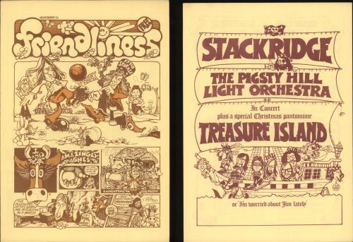 Stackridge Friendliness + fan club inserts UK vinyl LP album (LP record ...