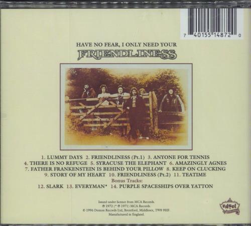 Stackridge Friendliness - Sealed UK CD album (CDLP) (798317)