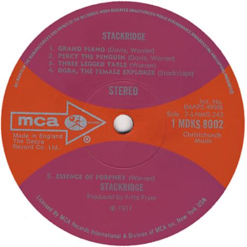 Stackridge Stackridge - 1st - EX UK vinyl LP album (LP record) (341862)