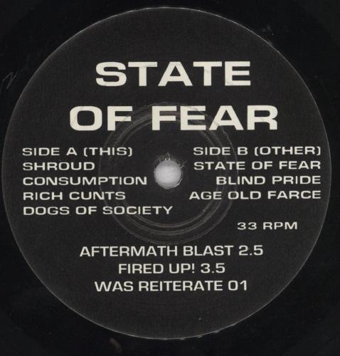 State Of Fear State Of Fear US 7" vinyl single (7 inch record / 45 ...