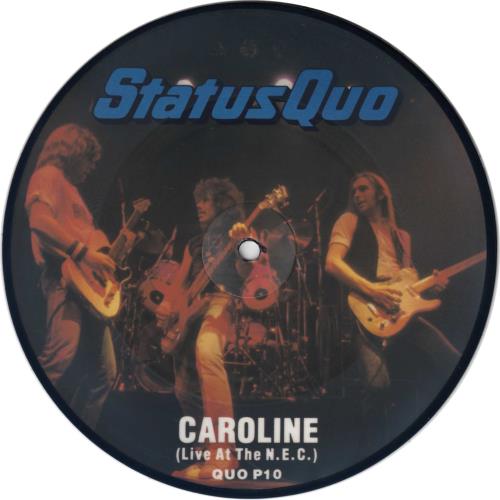 Status Quo Caroline UK 7" vinyl picture disc (7 inch picture disc ...