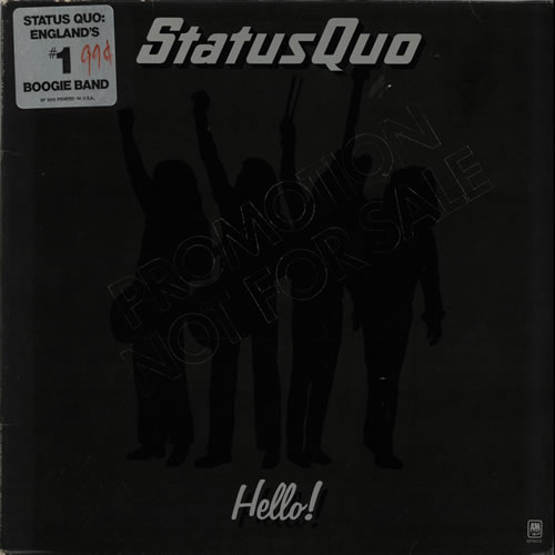 Status Quo Hello! US Promo vinyl LP album (LP record) (584093)
