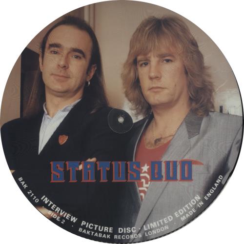 Status Quo Interview Picture Disc UK picture disc LP (vinyl picture ...