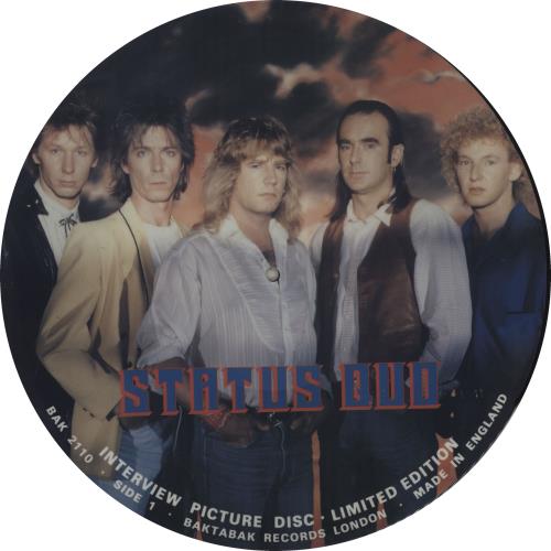 Status Quo Interview Picture Disc UK picture disc LP (vinyl picture ...