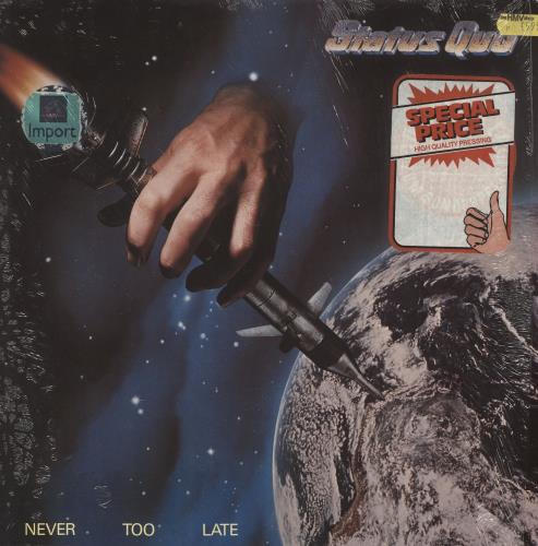 Status Quo Never Too Late German vinyl LP album (LP record) (743019)