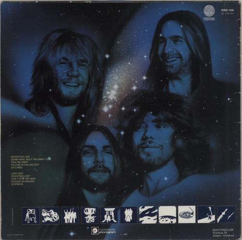 Status Quo Never Too Late Dutch vinyl LP album (LP record) (764832)