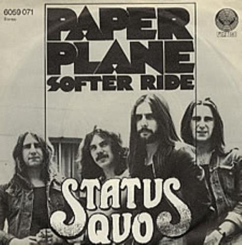 Status Quo Paper Plane German 7" vinyl single (7 inch record / 45) (98102)