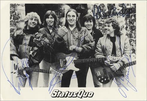 Status Quo Publicity Photograph - Fully Autographed UK Promo ...