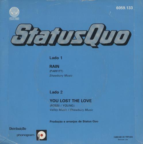 Status Quo Rain - EX Portugese 7" vinyl single (7 inch record / 45 ...