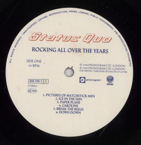 Status Quo Rocking All Over The Years UK 2-LP vinyl record set (Double ...