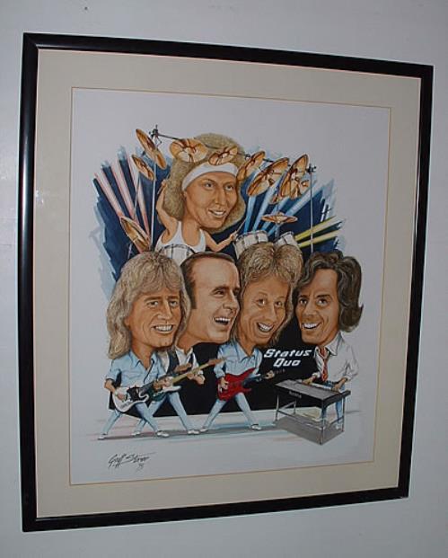 Status Quo Status Quo UK memorabilia (242971) FRAMED WATER COLOUR