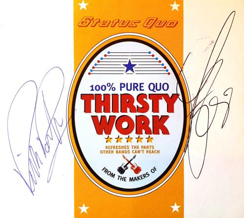 Status Quo Thirsty Work Sampler UK Promo CD single (CD5 / 5") (764313)