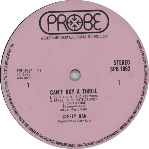 Steely Dan Can't Buy A Thrill - 1st UK vinyl LP album (LP record) (149879)